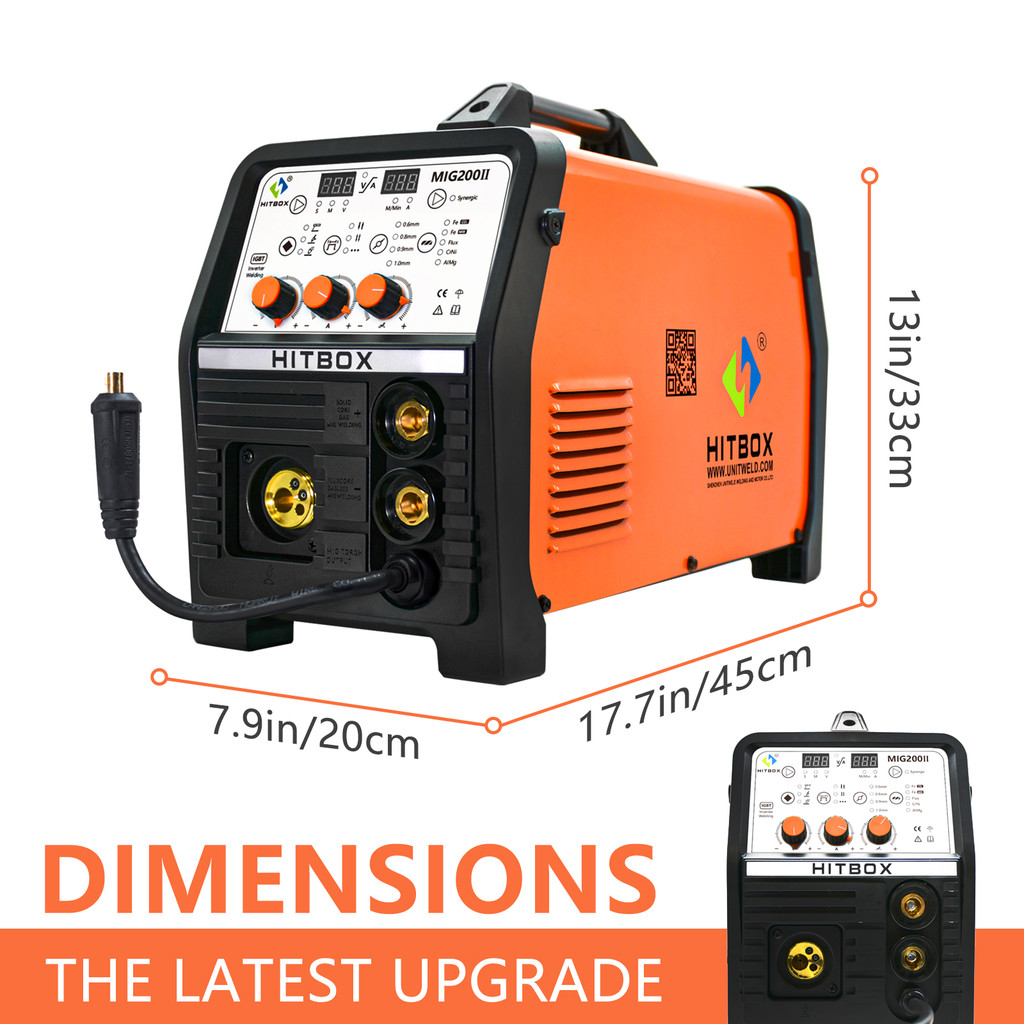 Jual HITBOX MIG200II MIG Welder Gasless Synergy Aluminum Stainless ...