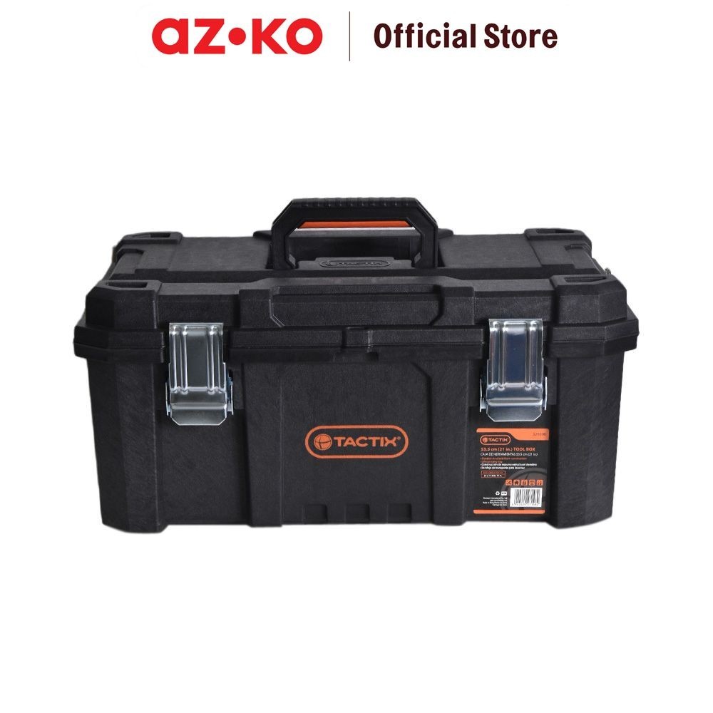 Jual Azko Tactix Kotak Perkakas Struktural Foam - Hitam/Orange Toolbox ...