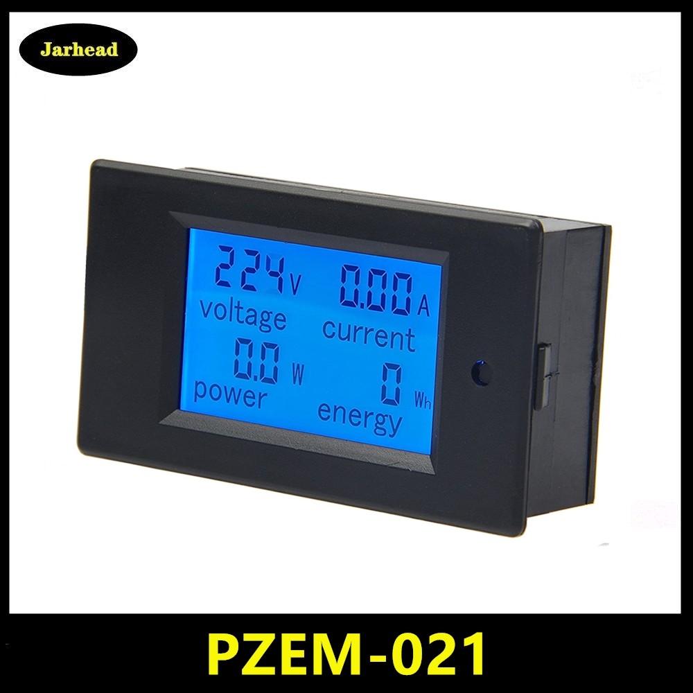 Jual Pzem-021 Ac Single Phase Digital Lcd Ammeter Voltmeter 80-260V 20A ...
