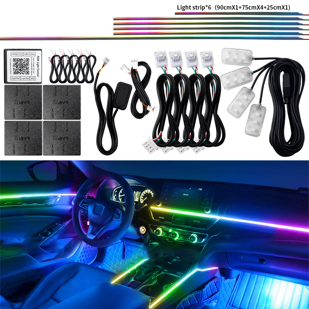 Jual NEW Car Universal LED Ambient Lights Dual Zone Full Colors ...