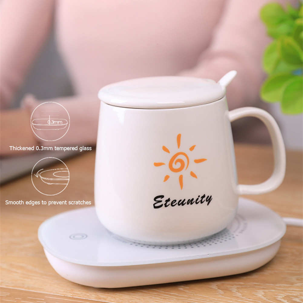 Jual 55 Derajat Termostatik USB Bertenaga Cangkir Dipanaskan Coaster ...