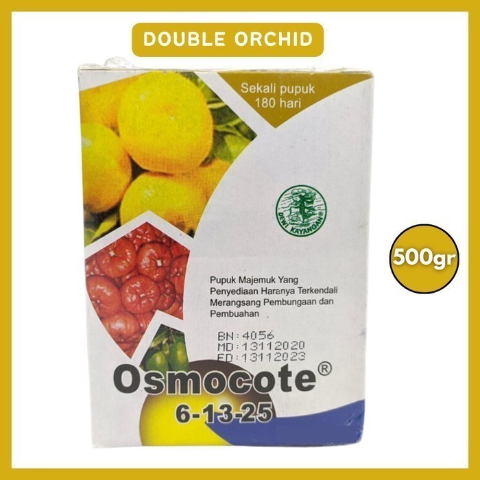 Jual Pupuk Osmocote 6 13 25 500 Gram Kemasan Pabrik Dekastar Bunga Buah ...