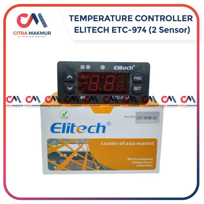 Jual Elitech Temperature Controller Thermostat Kulkas Etc 974 2 Sensor Suhu | Shopee Indonesia