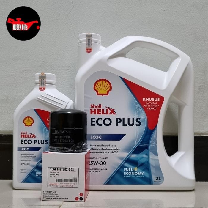 Jual PREMIUM Oli SHELL Helix Eco Plus 5w30/5w-30 Full Syn+Filter Oli ...
