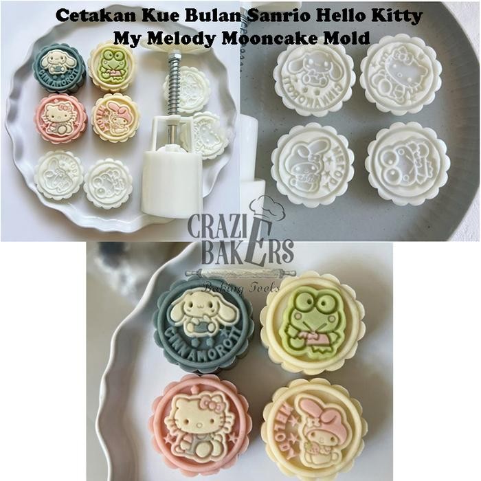 Jual Cetakan Kue Bulan Sanrio Hello Kitty My Melody Mooncake Mold ...