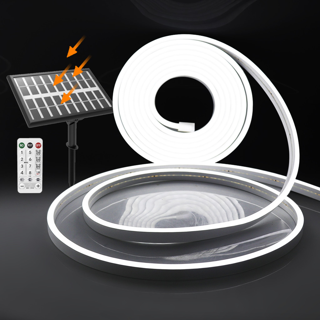Jual 10M Solar Neon Led Strip Outdoor Pool Ip67 Waterproof Flexible ...