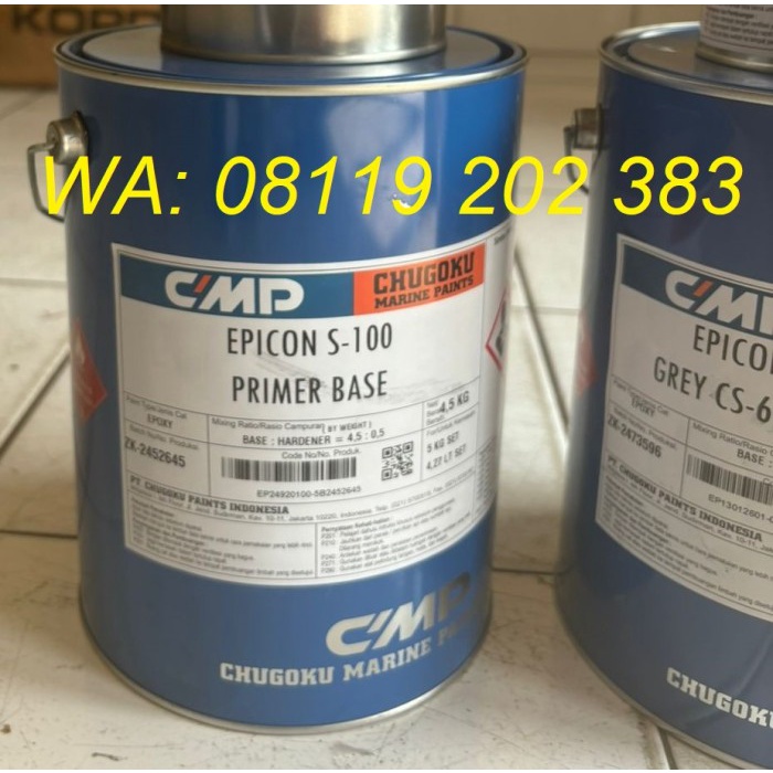 Jual Cat Meni untuk Stainless Steel, Chugoku Epicon S-100 Primer @ 5kg ...