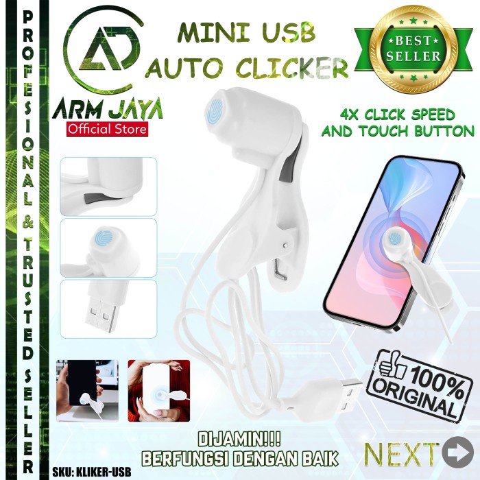 Jual TERPERCAYA Mini USB Aoto Clicker Kliker Otomatis Alat Pengklik Tap ...