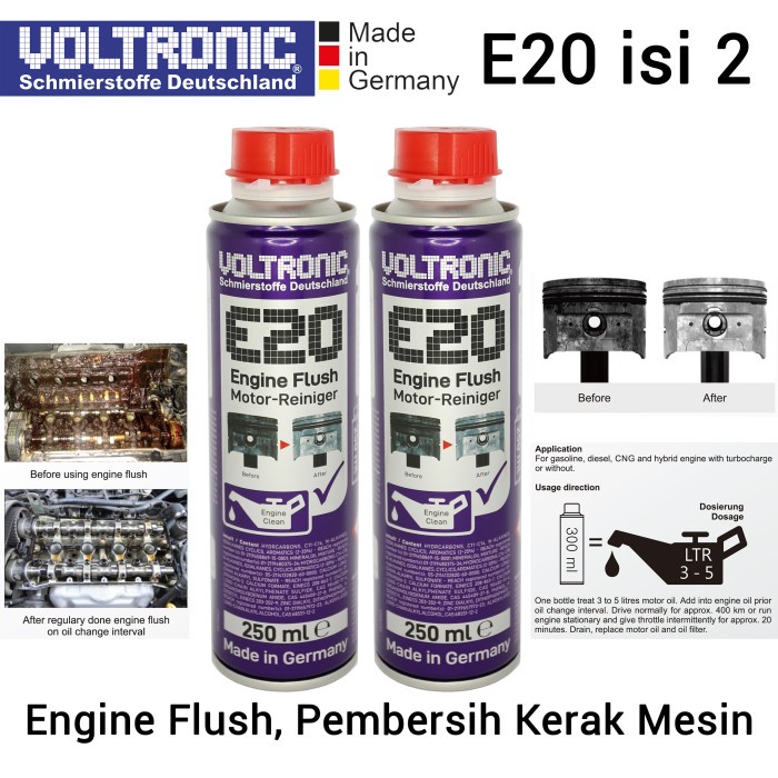 Jual Voltronic E20 - Engine Flush (Bundling Isi 2) | Shopee Indonesia