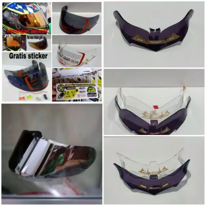 Jual Paket Flat Visor + Spoiler Pnp Kyt Rc-7 + Kyt R10 ( Gratis Top ...