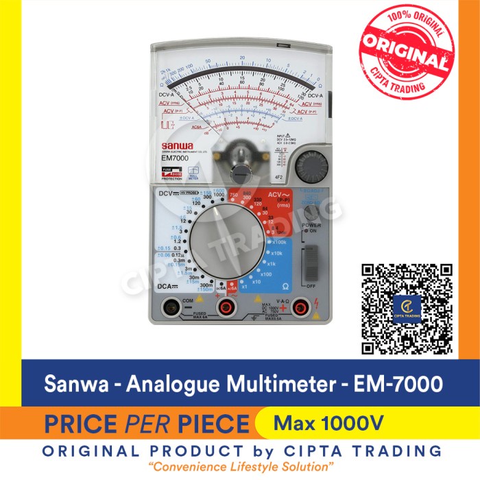 Jual Analog Multimeter - Sanwa - Em7000 Analog Multitestersfet Tester ...