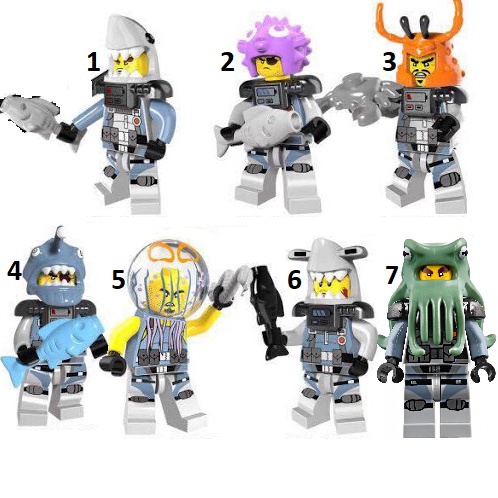 Jual Ninjago Garmadon Shark Army Puffer Crusty Angler Jelly Four Eyes ...