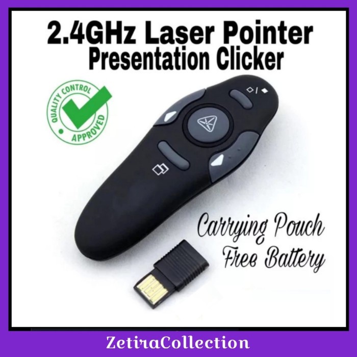 Jual TERBARU Laser Pointer 2.4GHz Wireless Presenter Cursor Control ...