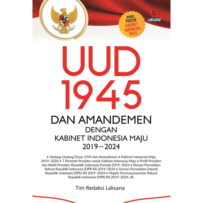 Jual Ori Buku UUD 1945 dan Amandemen dengan Kabinet Indonesia Maju 2019-2024 - LAKSANA | Shopee ...