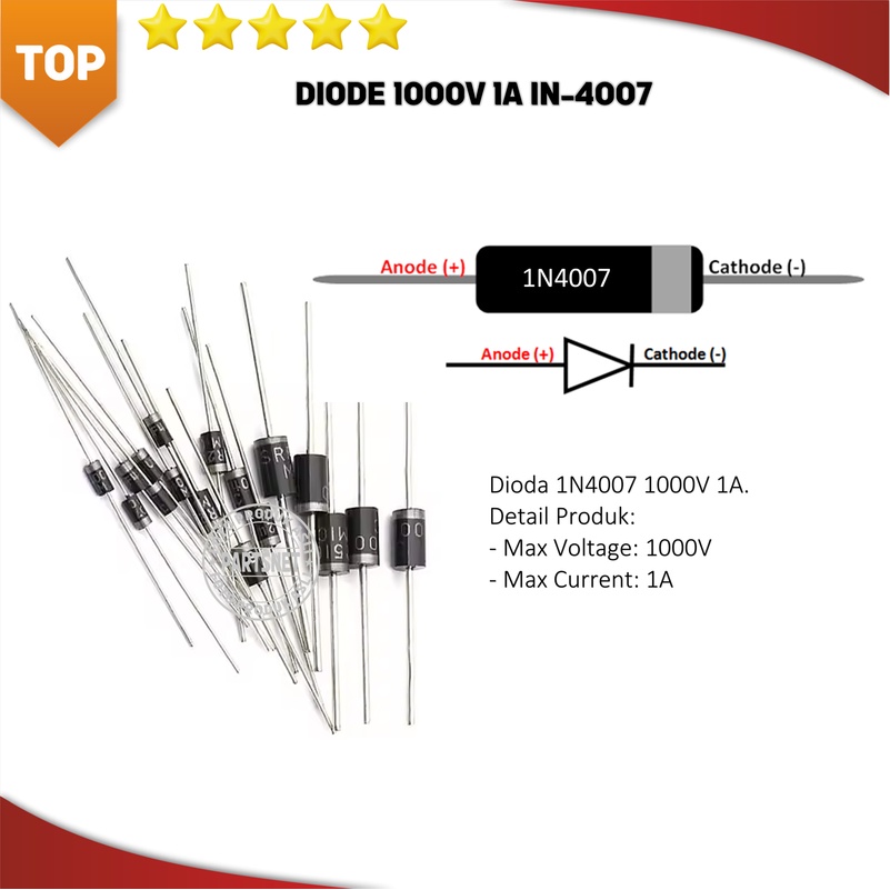 Jual Dioda 1N4007 IN4007 4007 1A 1000V DO-41 Rectifier Diode | Shopee Indonesia