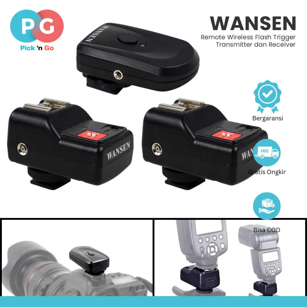 Jual PGFV WANSEN Remote Wireless Flash Trigger Transmitter dan Receiver - PT-04GY | Shopee Indonesia