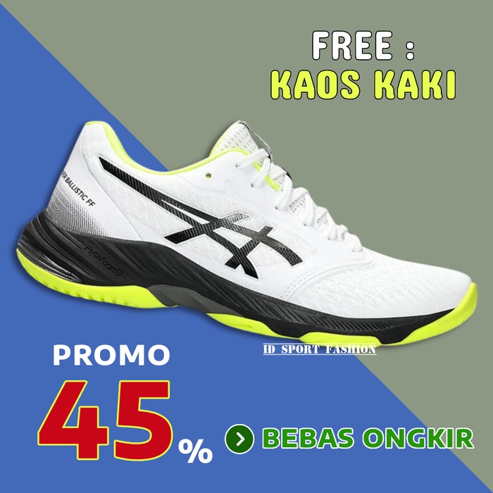 Jual NEW Sepatu Volly Asic Original Netburner Ballistic FF Voli Pria ...