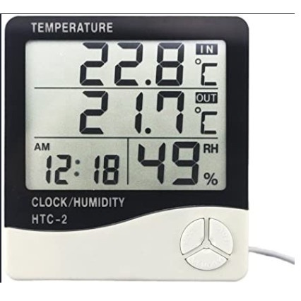 Jual DIGITAL TERMOMETER HYGROMETER HTC 2 alat ukur suhu ruang ruangan ...
