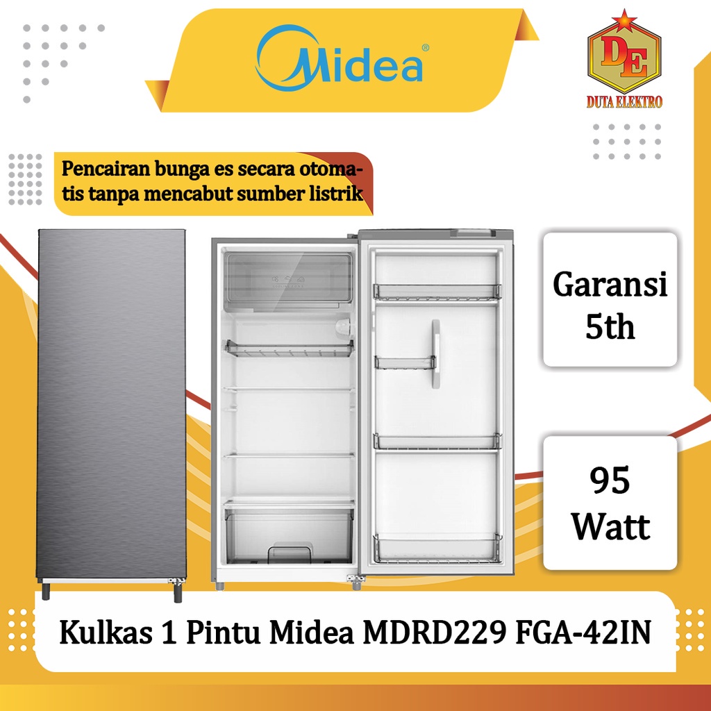 Jual Kulkas 1 Pintu Midea MDRD 229 FGA 42IN | Shopee Indonesia