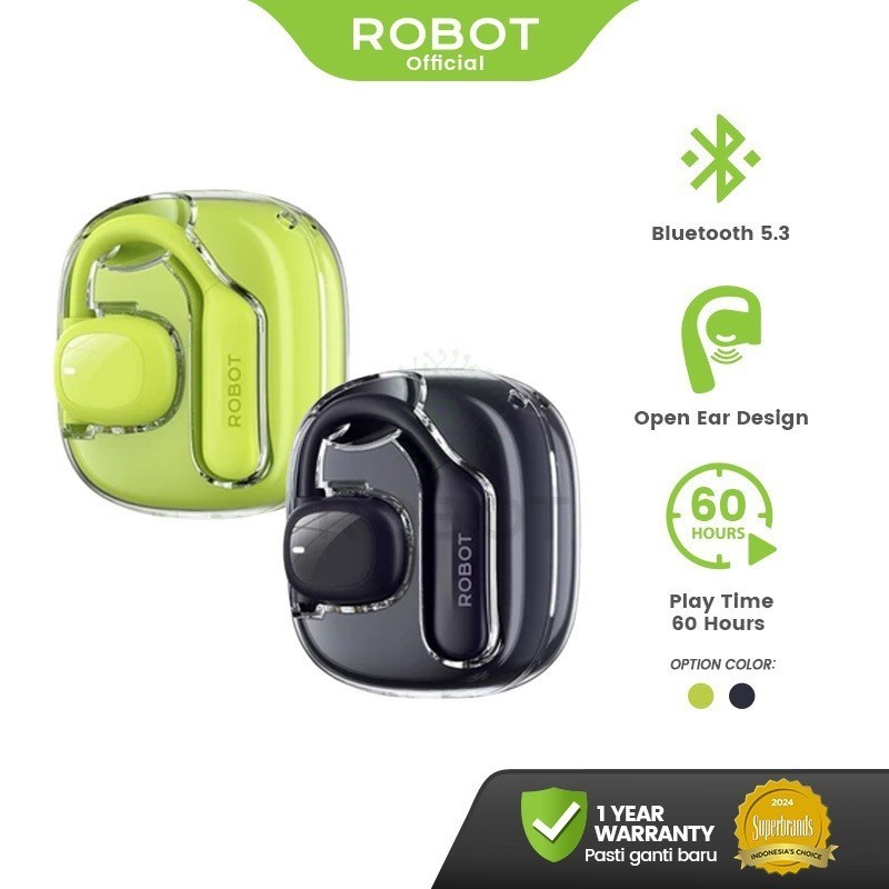 Jual ROBOT OWS 2 Open Ear Wireless Bluetooth Earphone Hook Style ...