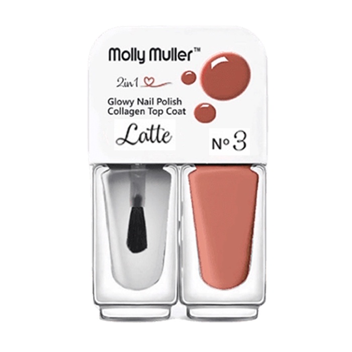 Jual Molly Muller 2in1 G Nail Polish C Top Coat No 3 Latte 5 MLX2 ...