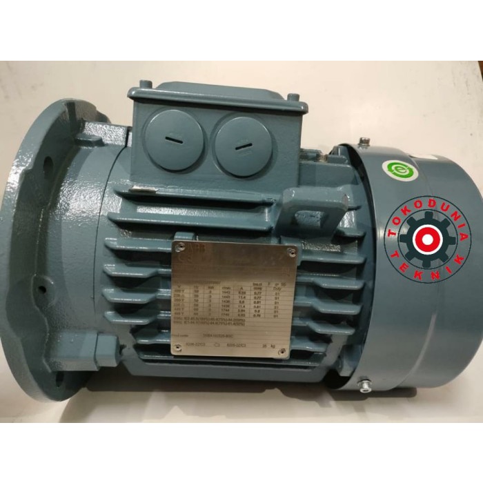 Jual Populer Ie2 Abb Motor High Efficiency 1.5Kw-2Hp M2Bax90La4 4Pole 3Phase B5 | Shopee Indonesia