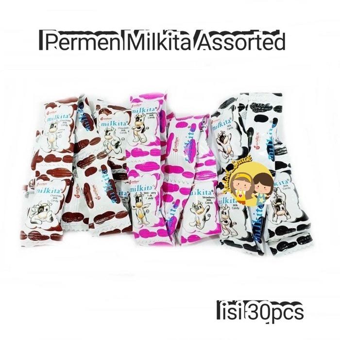 Jual Permen Milkita Assorted Isi 30 Pcs Rasa Cokelat Strawberry Susu ...