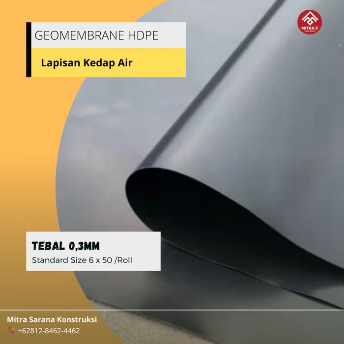 Jual Geomembrane 0,3 mm - Terpal Tambak Membrane Eceran per 6 x 1m ( 6 ...