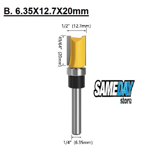 Jual JTTOP MATA PROFIL FLUSH TRIMMER ROUTER BITS SINGLE BEARING HPL ...