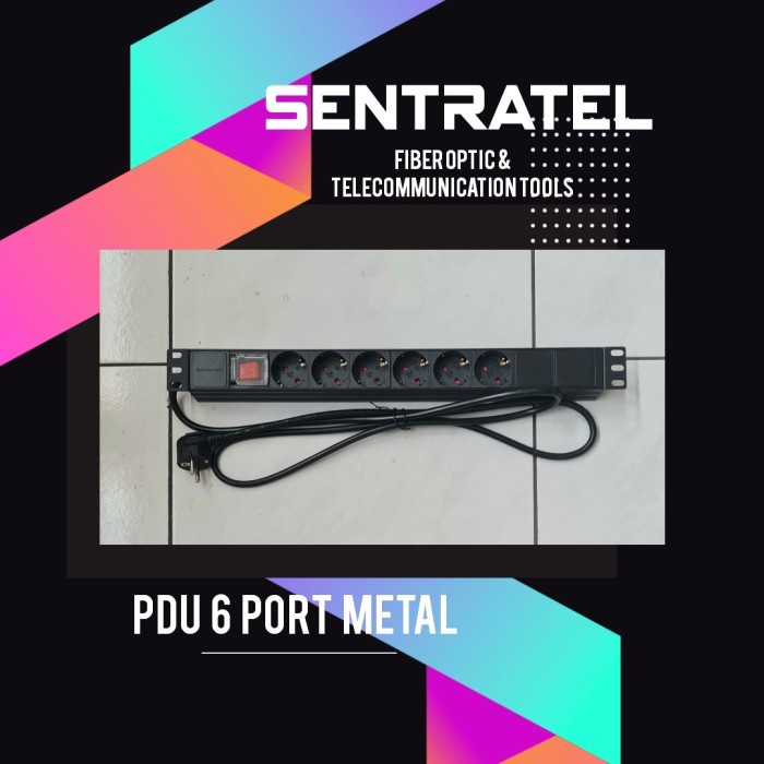 Jual PDU POWER DISTRIBUTING UNIT 6 PORT 16A SERVER RACK METAL PDU 6 ...