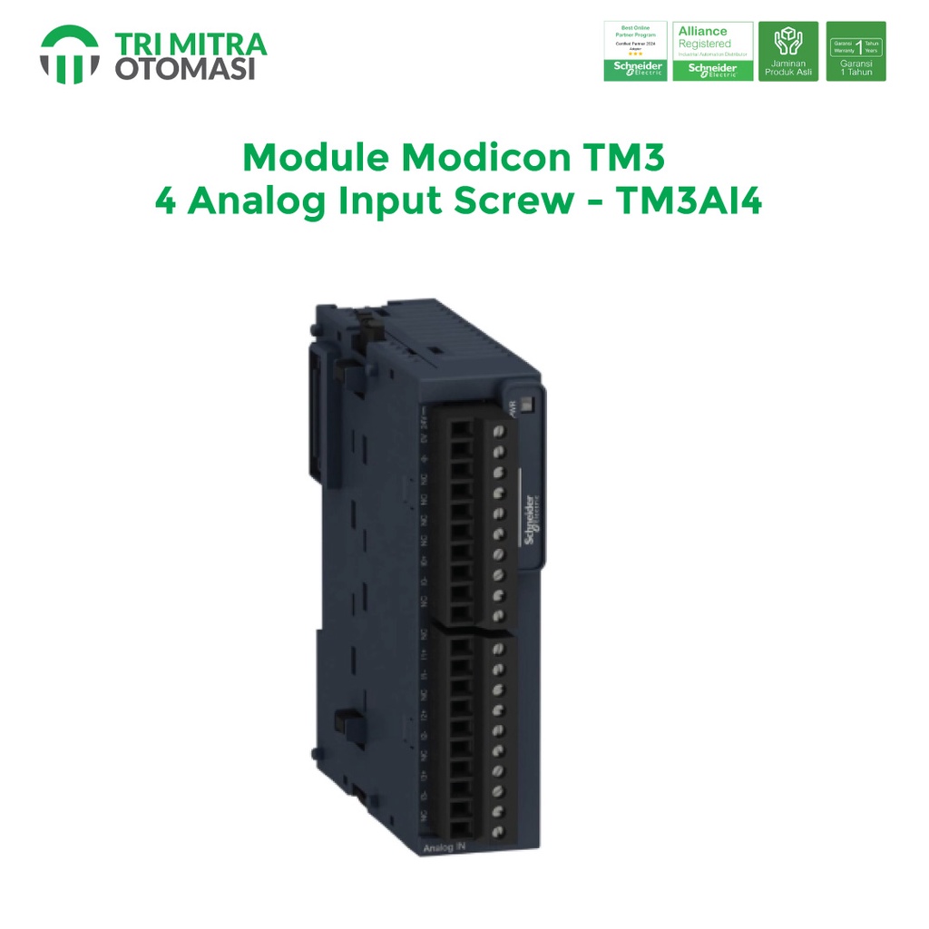 Jual Schneider Module Modicon TM3 4 Analog Input Screw - TM3AI4 | Shopee Indonesia