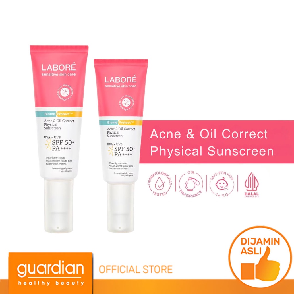 Jual Labore Acne & Oil Correct Physical Sunscreen SPF50+ PA++++ - Acne ...