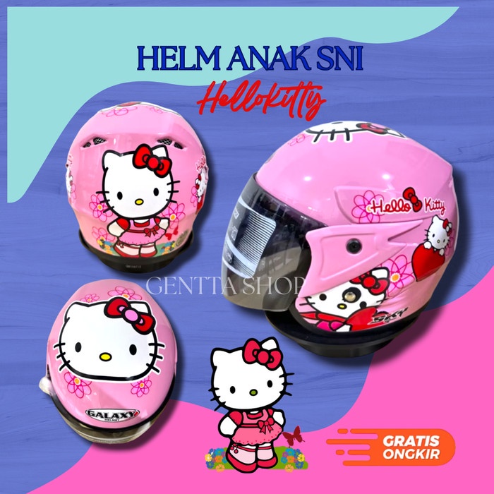 Jual Helm Anak Perempuan SNI Galaxy Hello Kitty Pink - Helm Anak 4-7 ...