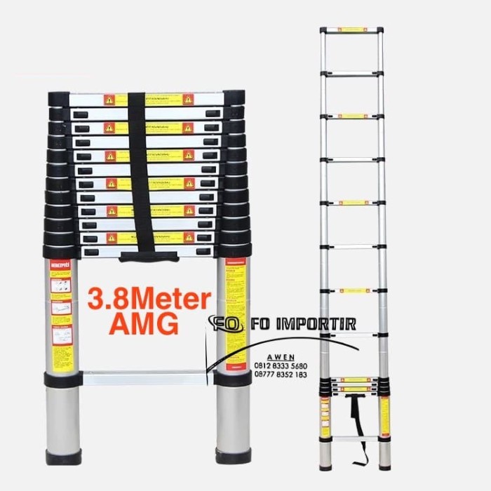 Jual Terbaik Tangga Teleskopik 3,8M Single 3,8 M Lurus Tangga ...