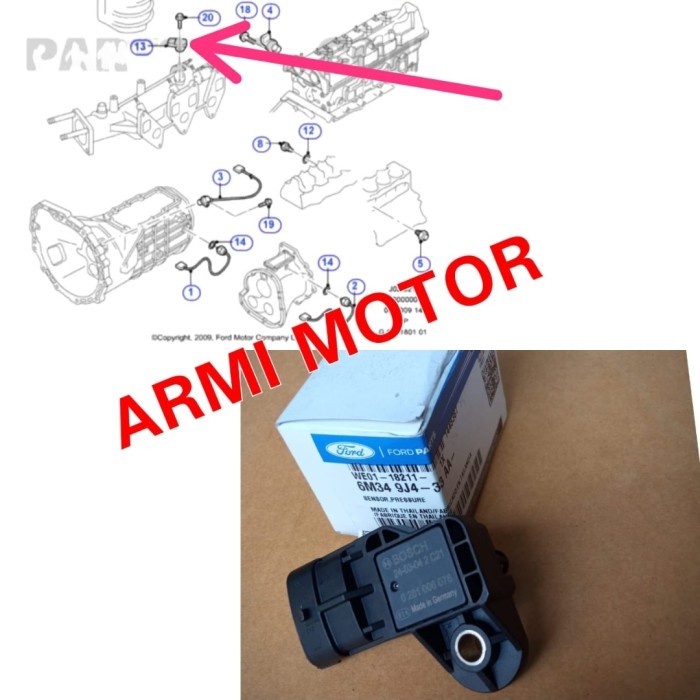 Jual Map Sensor Ford Everest & Ranger Tdci Genuine Part Made In Germany ...