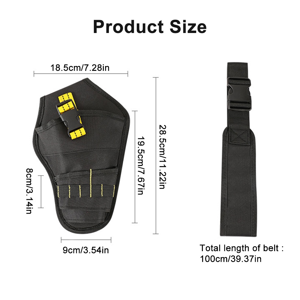 Jual Multi-functional Waterproof Drill Holster Waist Tool Bag Power ...
