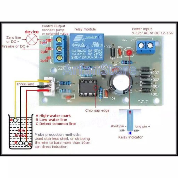 Jual BelanjaQt- Sensor ketinggian air module otomatis pompa air Liquid ...