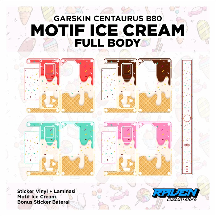 Jual Bps - Garskin Inner Sticker Centa B80 Fullbody - Ice Cream ...