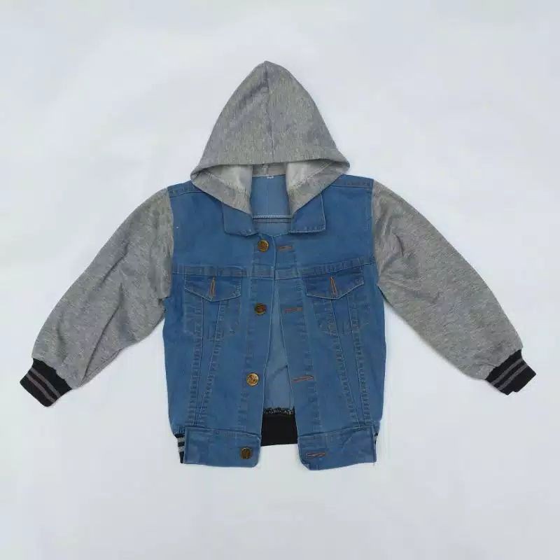 Jual Unik Jaket Jeans Anak Kombinasi Hoodie/Jaket Jeans Anak Kupluk ...