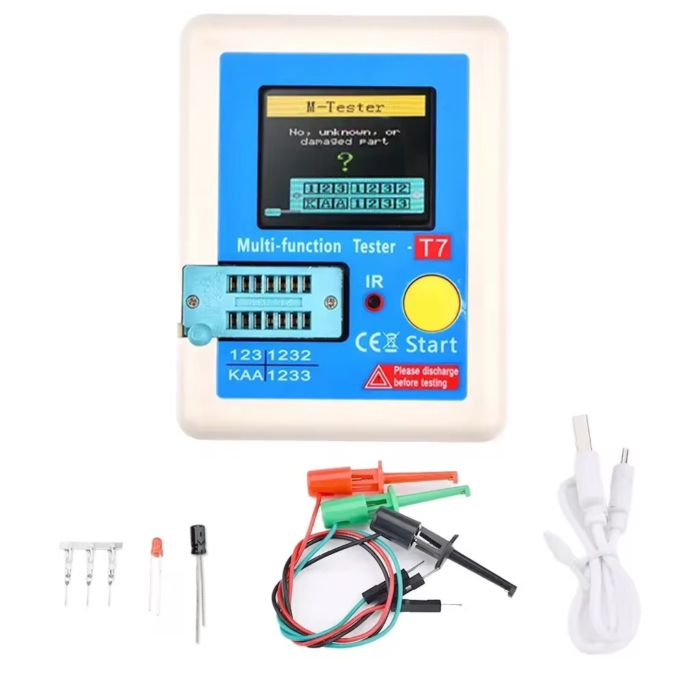 Jual LCR-T7 Transistor Tester Multimeter Colorful Display TFT For Diode ...