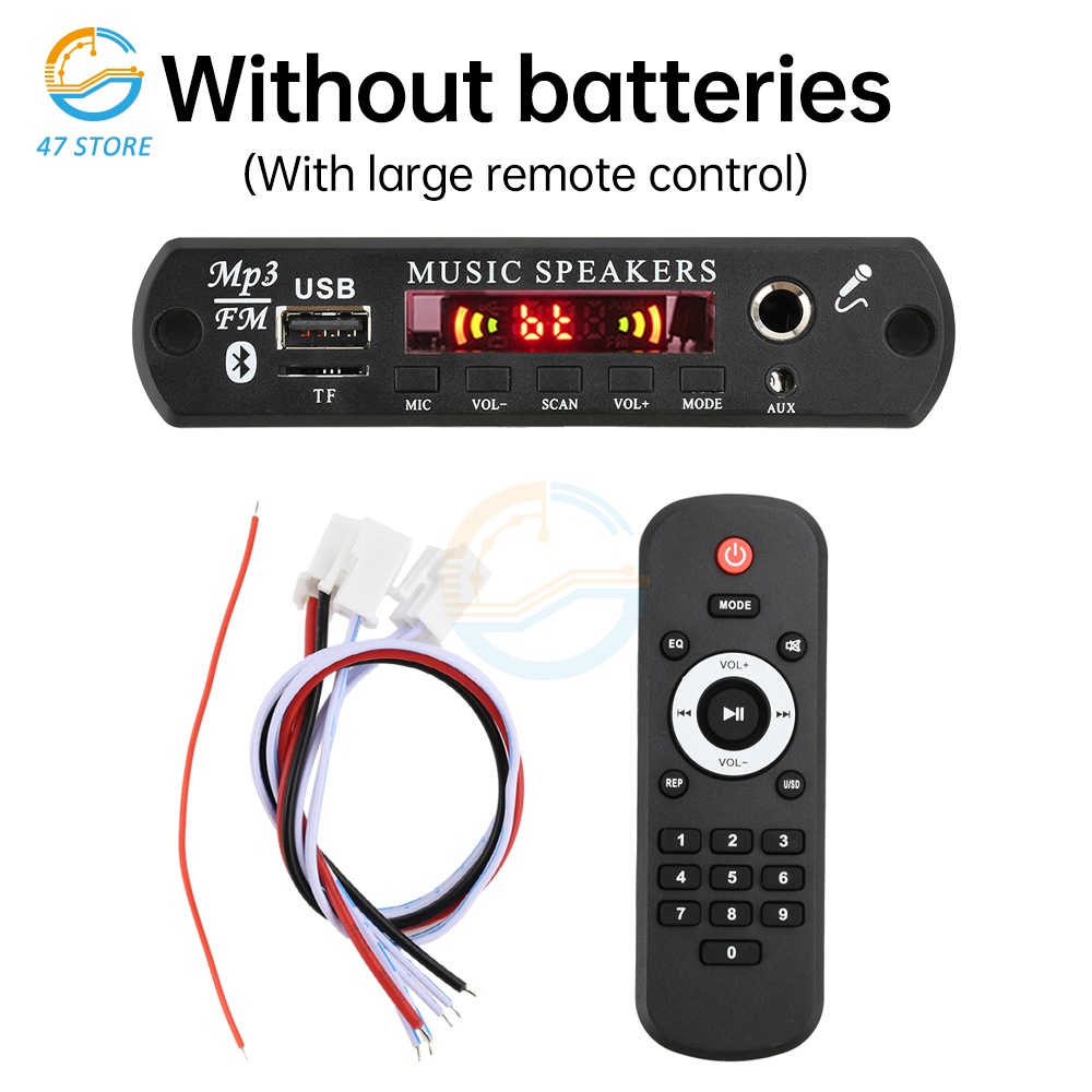 Jual DC 6-24V MP3 Bluetooth Decoder Board Audio Decoding Module Power 2 ...