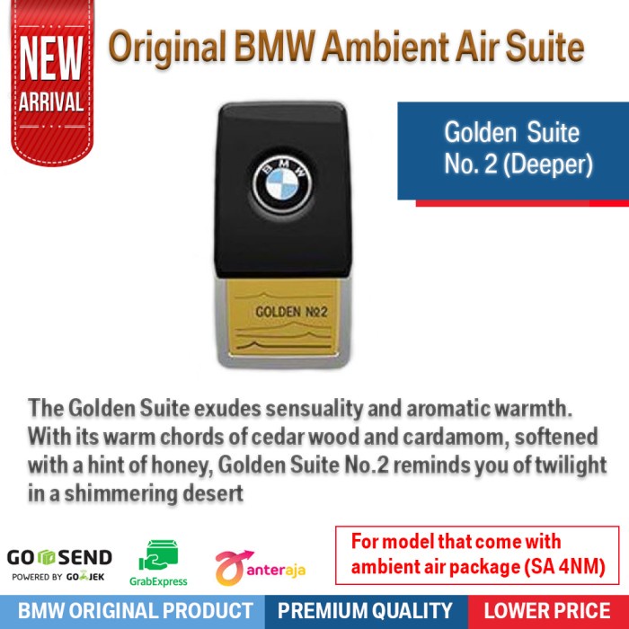 Jual Parfum Mobil BMW Ambient Air Suite - Golden Suite No. 2 | Shopee ...