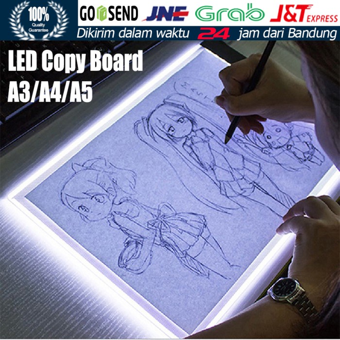 Jual ATKJaya- Drawing Tracing Board LED A4/A3 Copy Board Papan LED Jipak Gambar | Shopee Indonesia