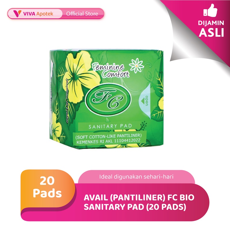 Jual Avail (Pantiliner) Fc Bio Sanitary Pad Pembalut Herbal (1 Pack ...