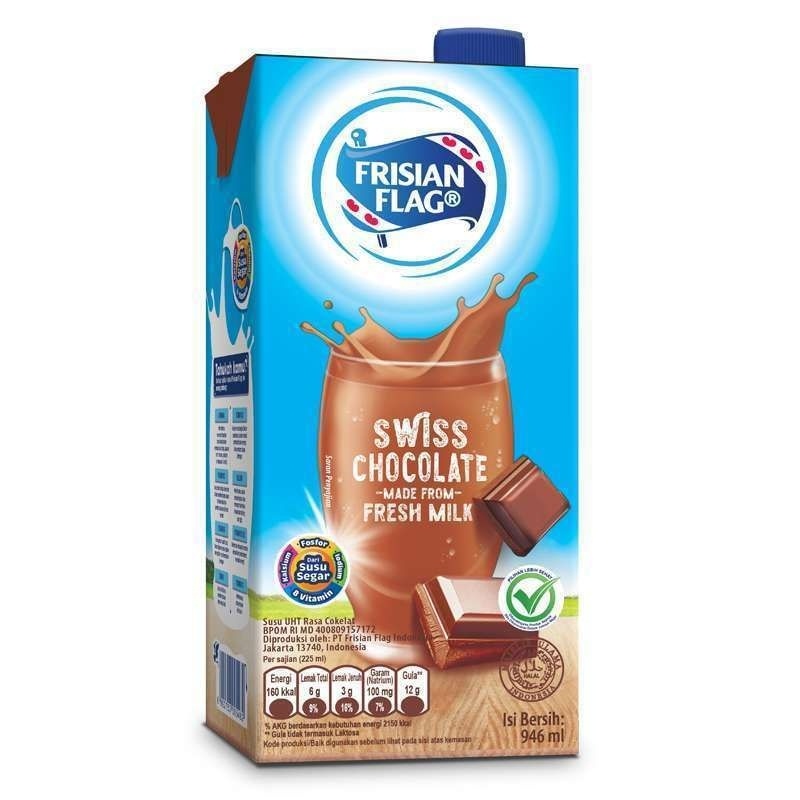 Jual FRISIAN FLAG Susu UHT Swiss Chocolate 946 ML | Shopee Indonesia