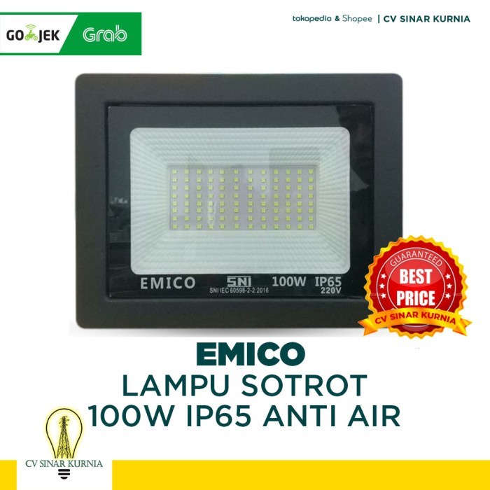 Jual Terlaris Lampu Sorot Emico/Lampu Tembak LED 100 Watt IP65 ANTI AIR EMICO/Putih SALE ...