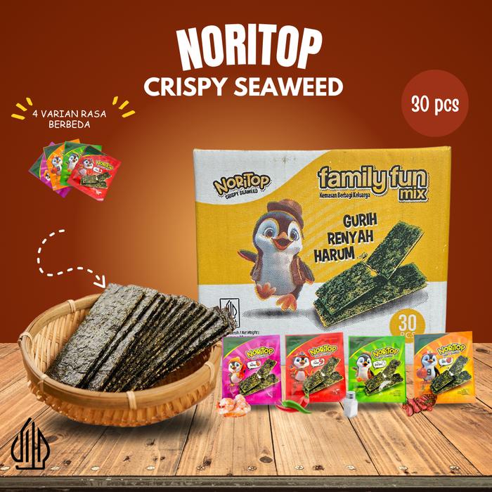 Jual Noritop Crispy Seaweed Rumput Laut Halal Nori Crispy Ada 4 Varian ...