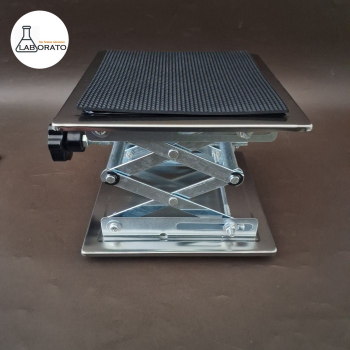 Jual LABJACK 20 X 20 CM LAB JACK STAINLESS STEEL LIFT STAND RACK | Shopee Indonesia