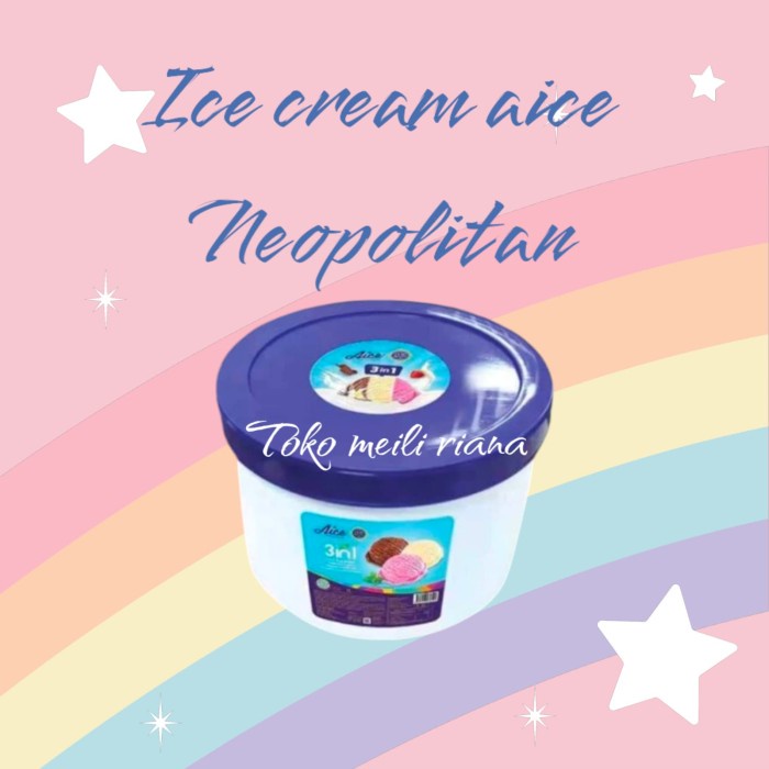 Jual ICE CREAM ICE NEOPOLITAN 5 LITER AICE BUCKET 3 IN 1 ESKRIM EMBER ...