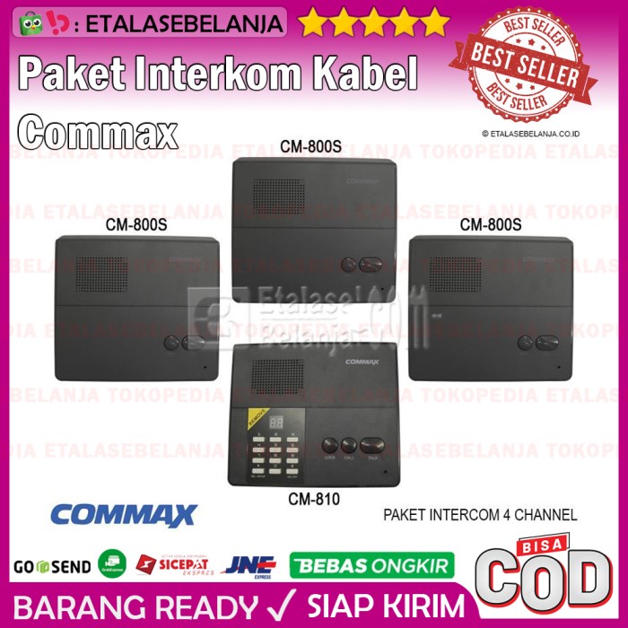 Jual INTERCOM SPEAKER / HANDSFREE COMMAX 4 CHANNEL - MODEL KABEL ...